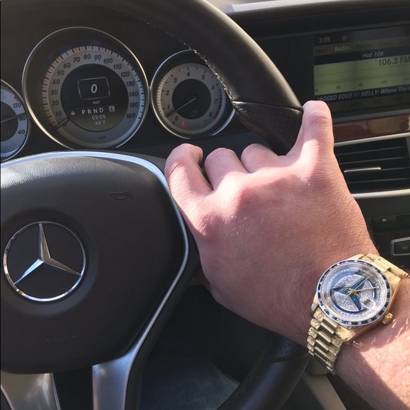 Rolex | Accessories | 8k Gold Rolex President Custom Made Mercedes Logo ...